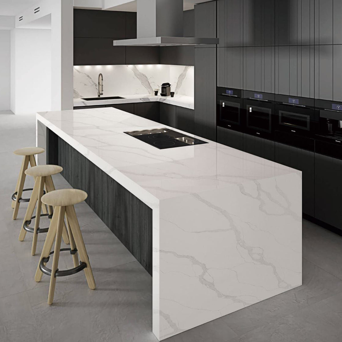 Lucent Quartz Countertop LQ4518 Calcutta Gold