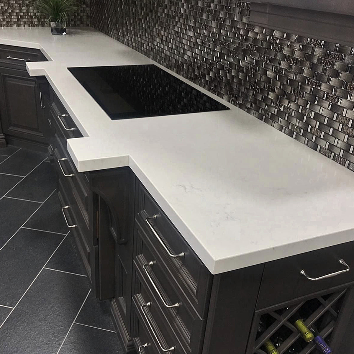 Lucent Quartz Countertop LQ4609 White Jade